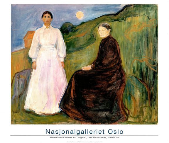 Mother and Daughter, 1897 by Edvard Munch - 24 X 28 Inches (Art Print ...
