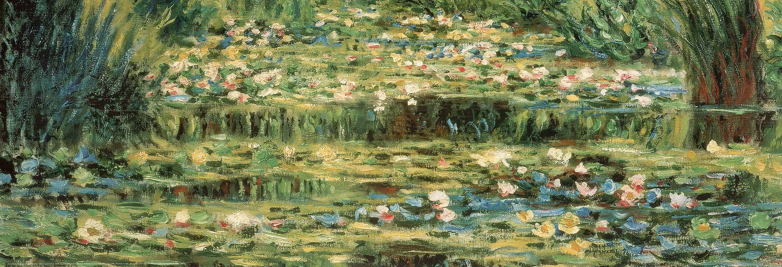 White Waterlilies, 1875 by Claude Monet - 13 X 38 Inches (Art Print ...