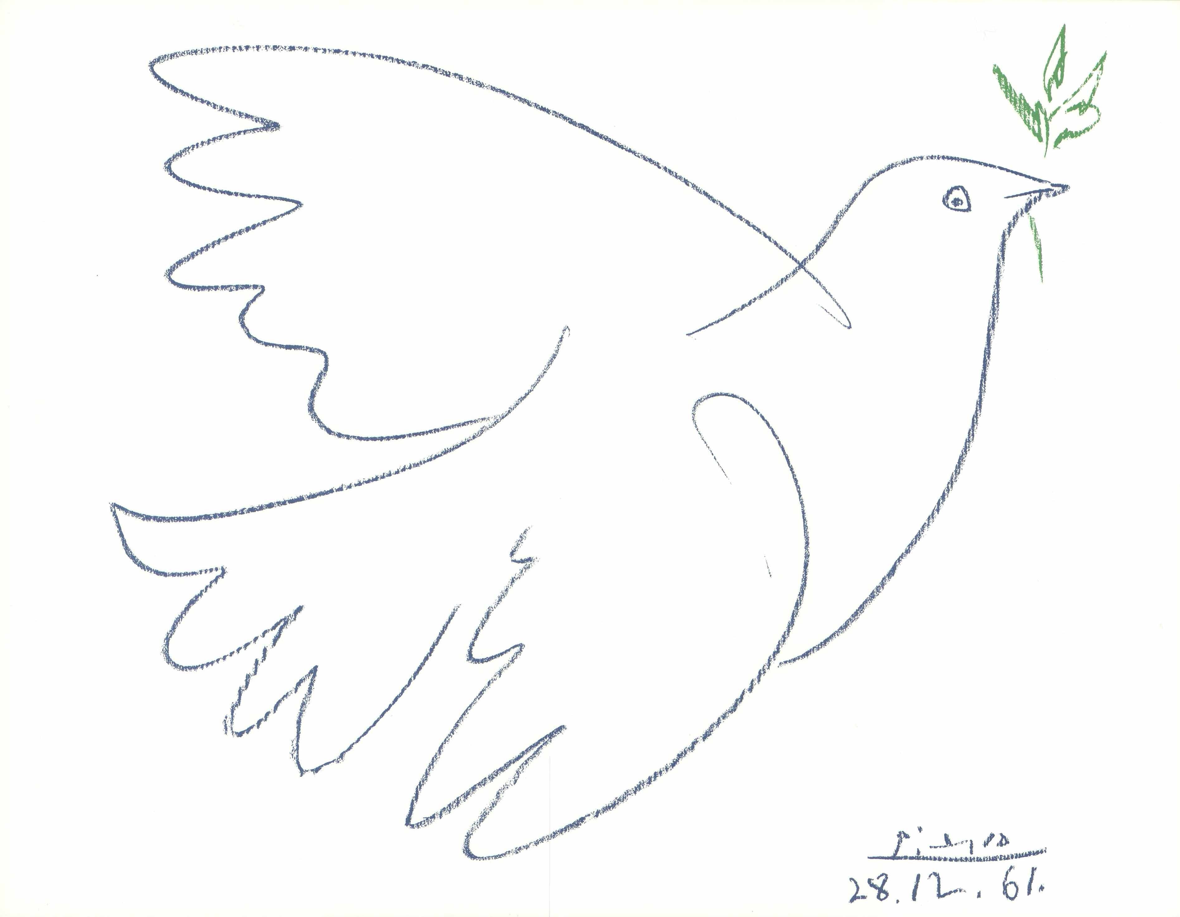 Blue Dove, 1961 by Pablo Picasso - 20 X 26 Inches (Art Print ...