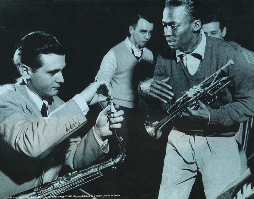 Stan Getz & Miles Davis by Frank Driggs- 10 X 12 Inches (Art Print ...