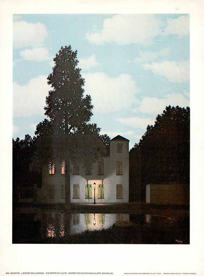Empire of Light, 1954 by Rene Magritte - 10 X 12" (Offset Lithograph ...