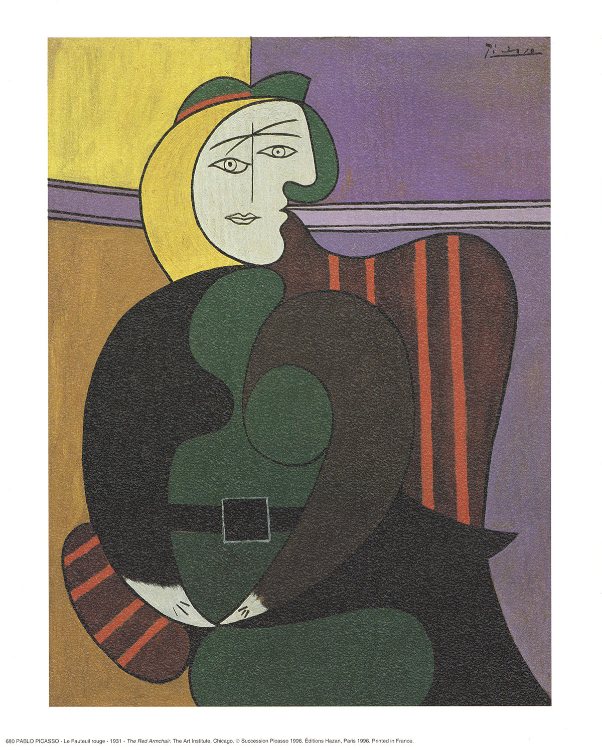 The Red Armchair, 1931 by Pablo Picasso - 10 X 12 Inches (Art Print ...