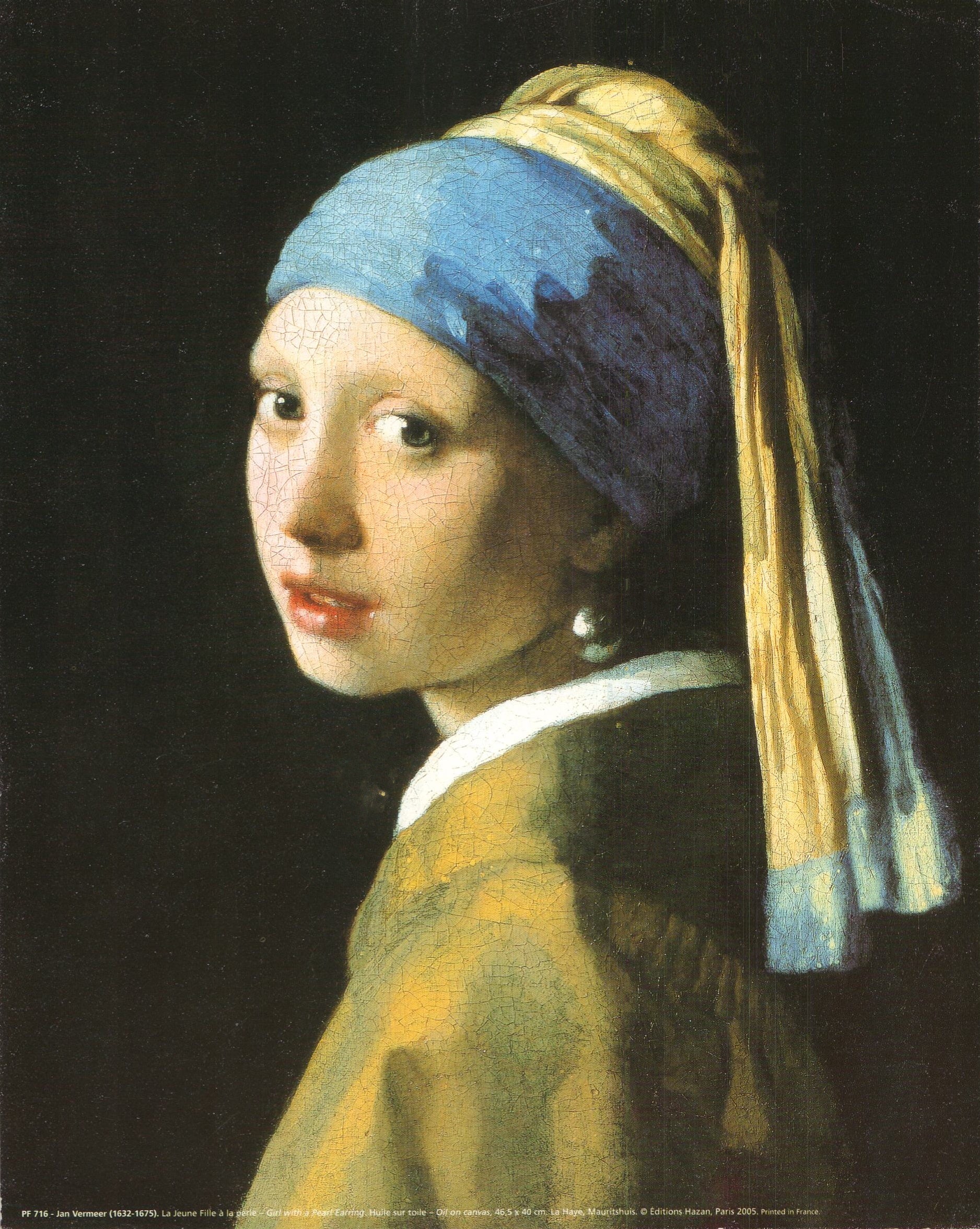 Girl with a Pearl Earring by Johannes Vermeer - 10 X 12 Inches (Art Pr ...