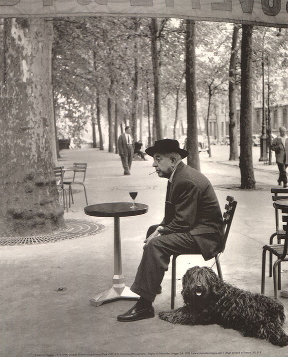 Jacques Prévert au guéridon , Paris 1955 by Robert Doisneau - 10 X 12 ...