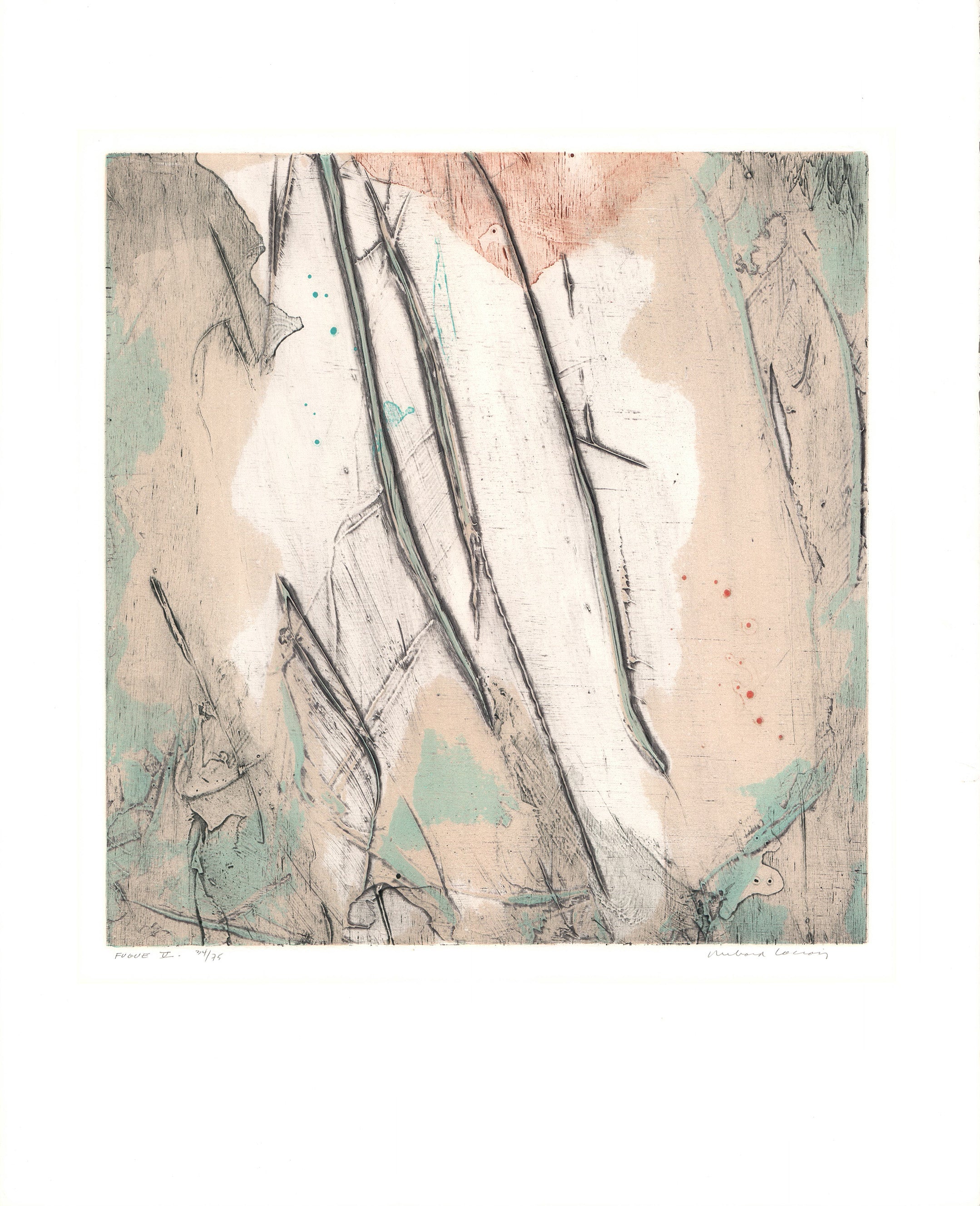 Fugue V by Richard Lacroix - 30 X 36 Inches (Etching Titled, Numbered ...