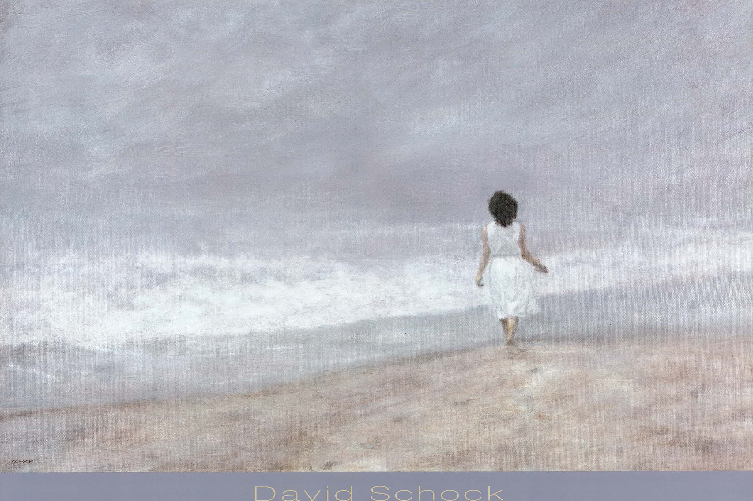 Misty Beachwalk by David Schock - 24 X 34 Inches (Art Print ...