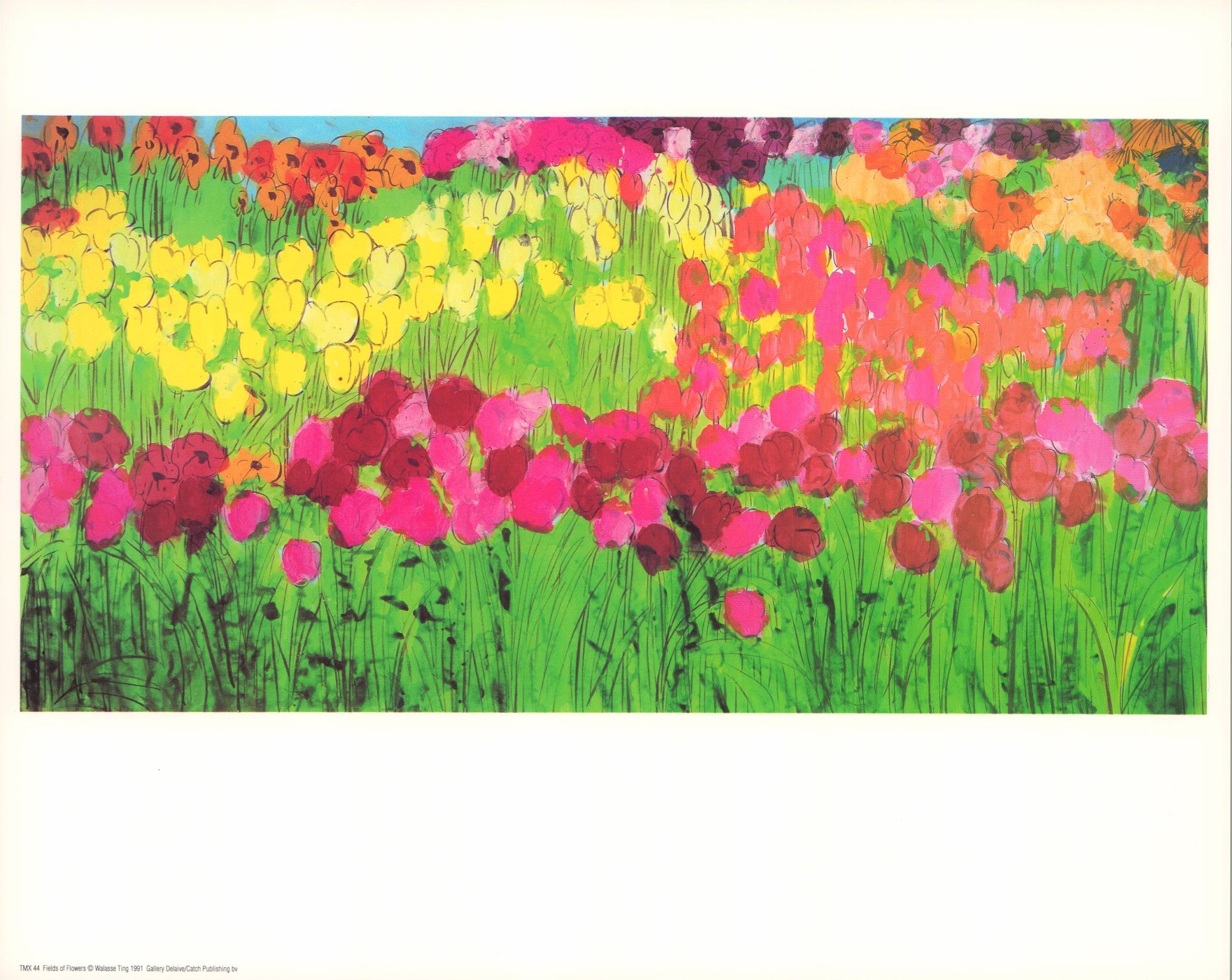 Fields of Flowers, 1991 by Walasse Ting - 10 X 12 Inches (Art Print ...