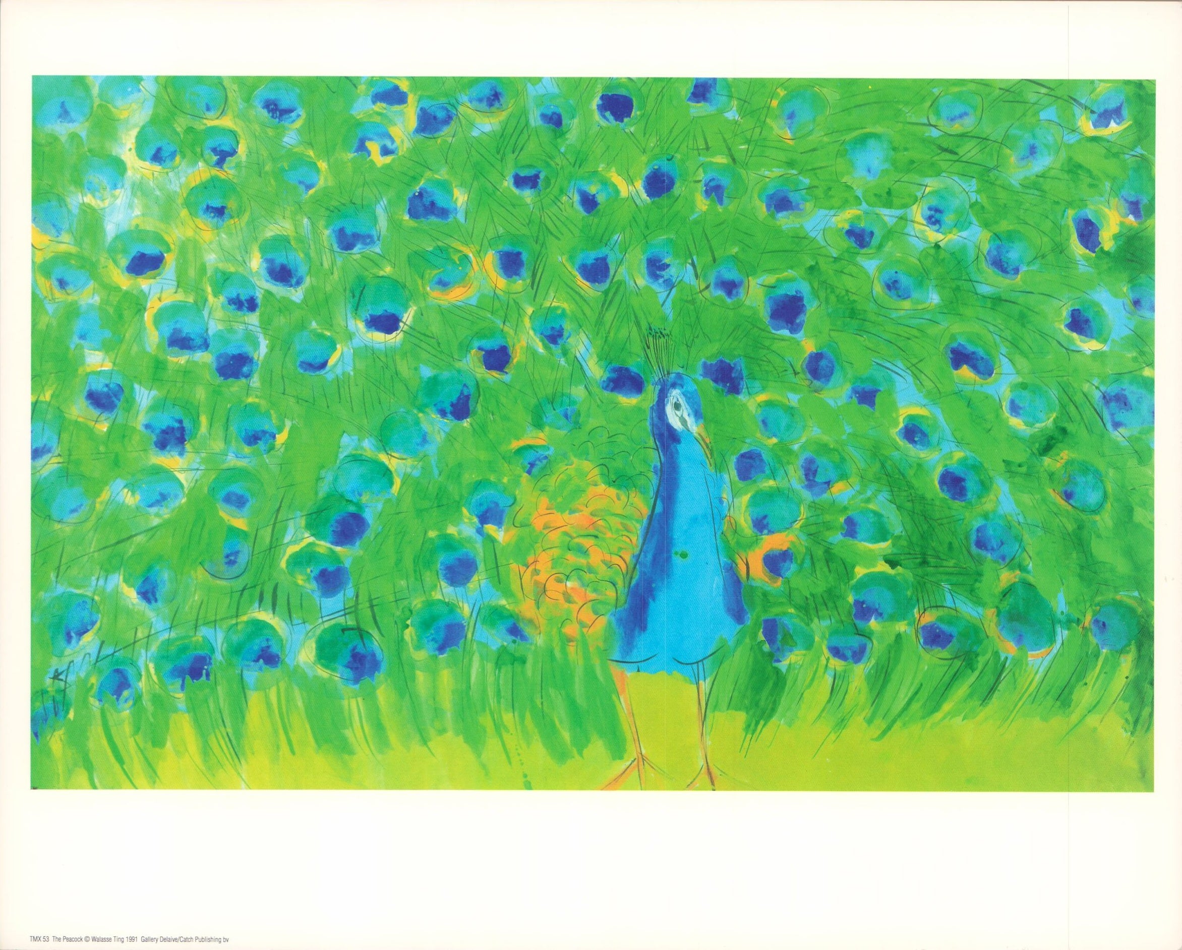 The Peacock, 1991 by Walasse Ting - 10 X 12 Inches (Art Print ...