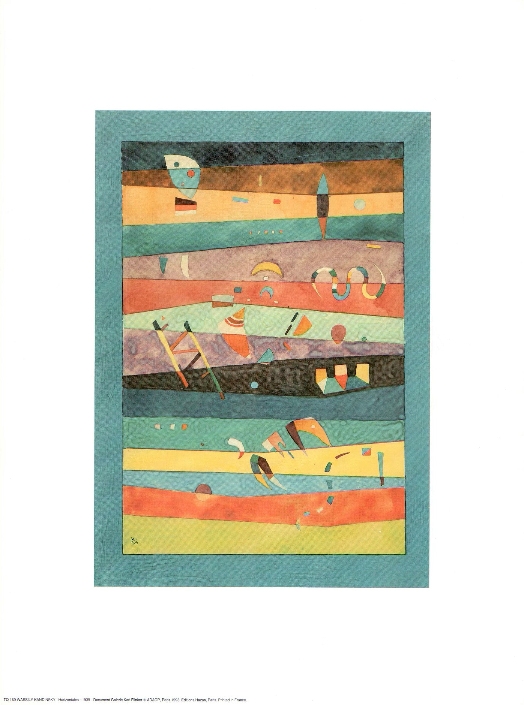 Horizontales, 1939 by Wassily Kandinsky - 12 X 16 Inches (Art Print ...