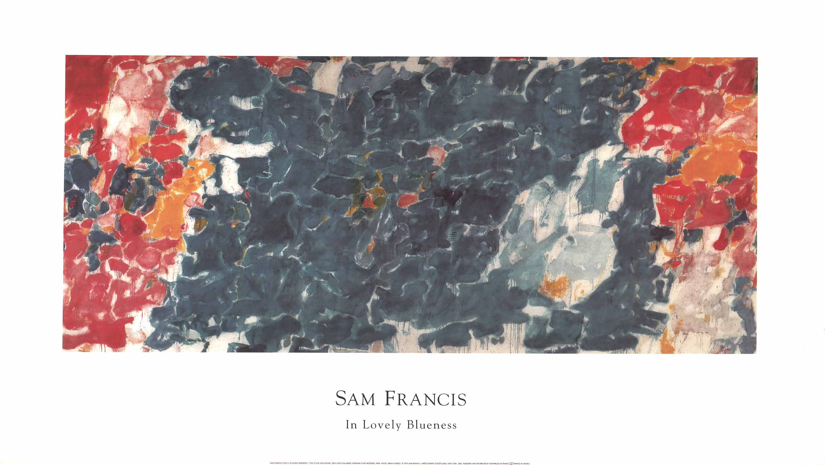 In Lovely Blueness I, 1955-1957 by Sam Francis - 22 X 39" (Art Print ...