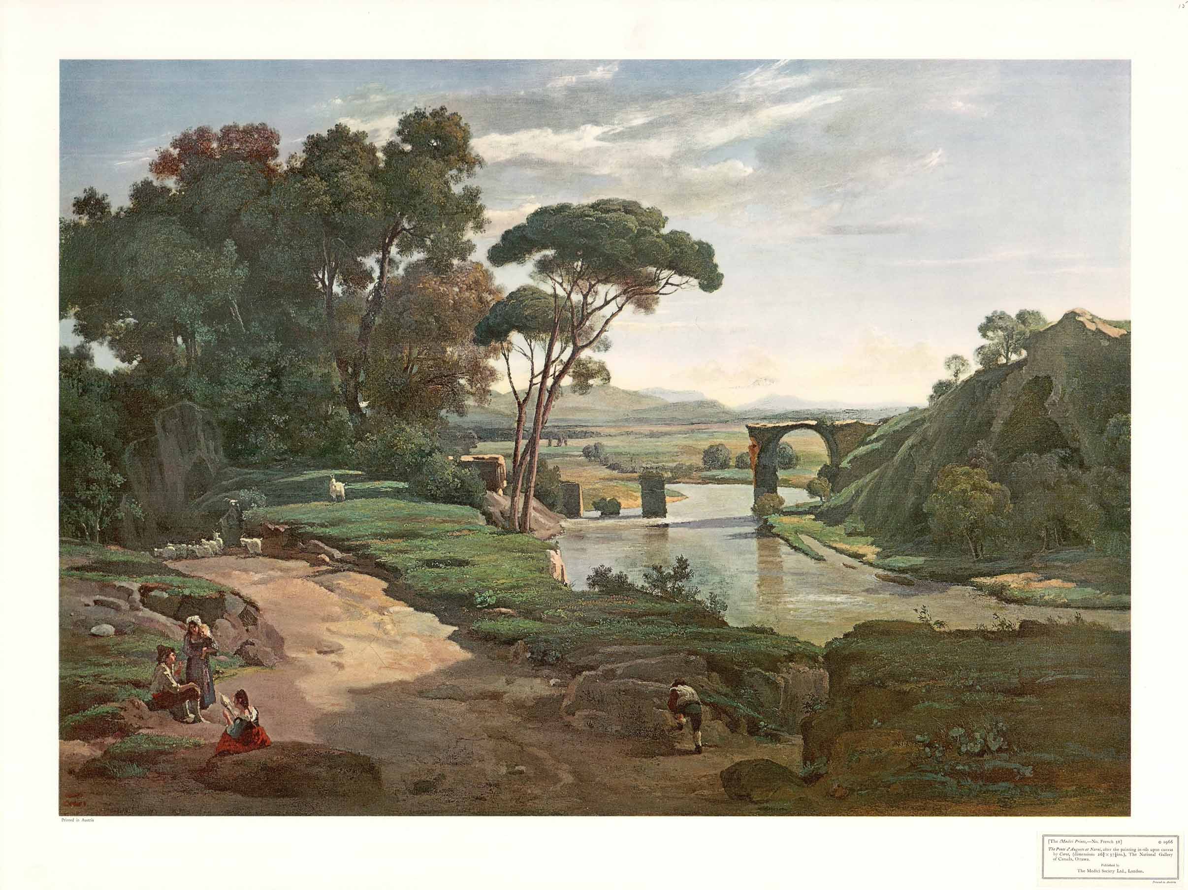 Le pont de Narni, 1827 by Jean-Baptiste Camille Corot - 25 X 33 Inches ...