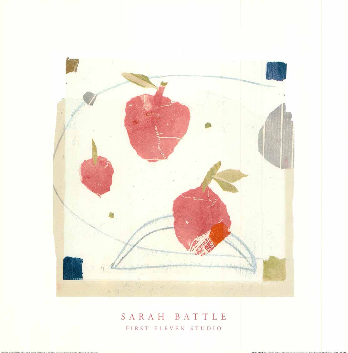 Pink Fruits by Sarah Battle - 16 X 16" - Fine Art Posters. – Artistica ...