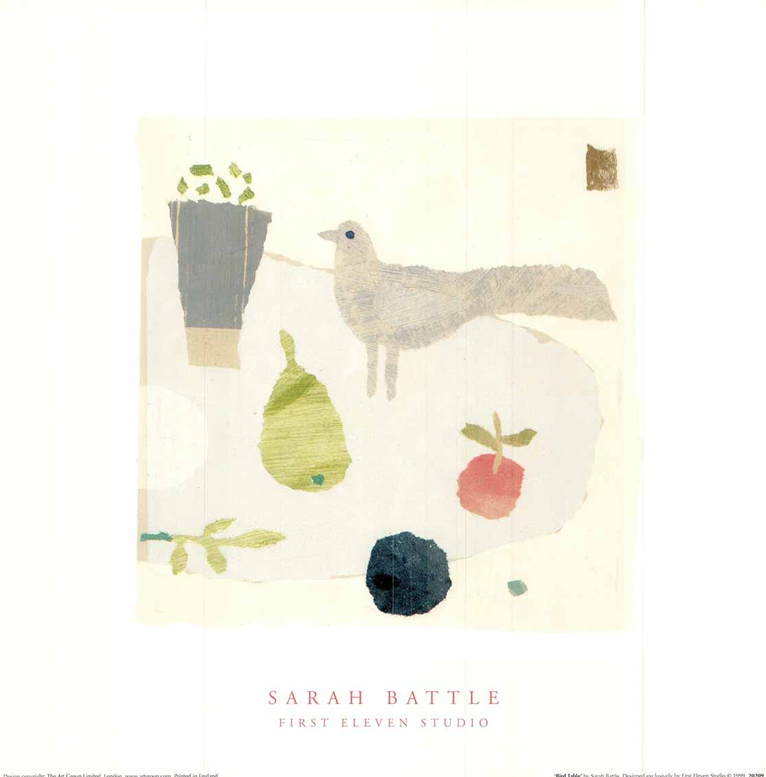 Bird Table by Sarah Battle - 16 X 16 Inches (Art Print) – Artistica ...