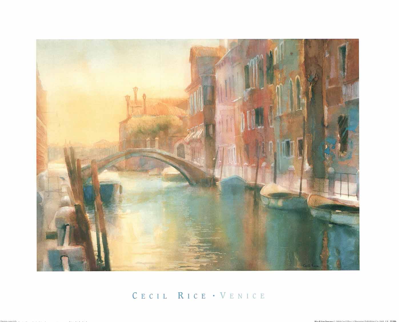 Rio di San Trovaso by Cecil Rice - 16 X 20 Inches (Art Print ...