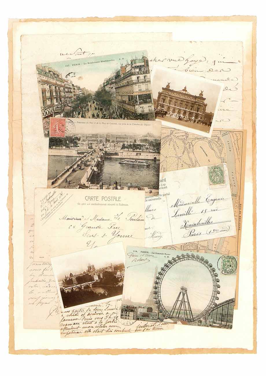 La Grande Roue, Paris (Mixed-Media Collage) by Susana England - 13 X 1 ...