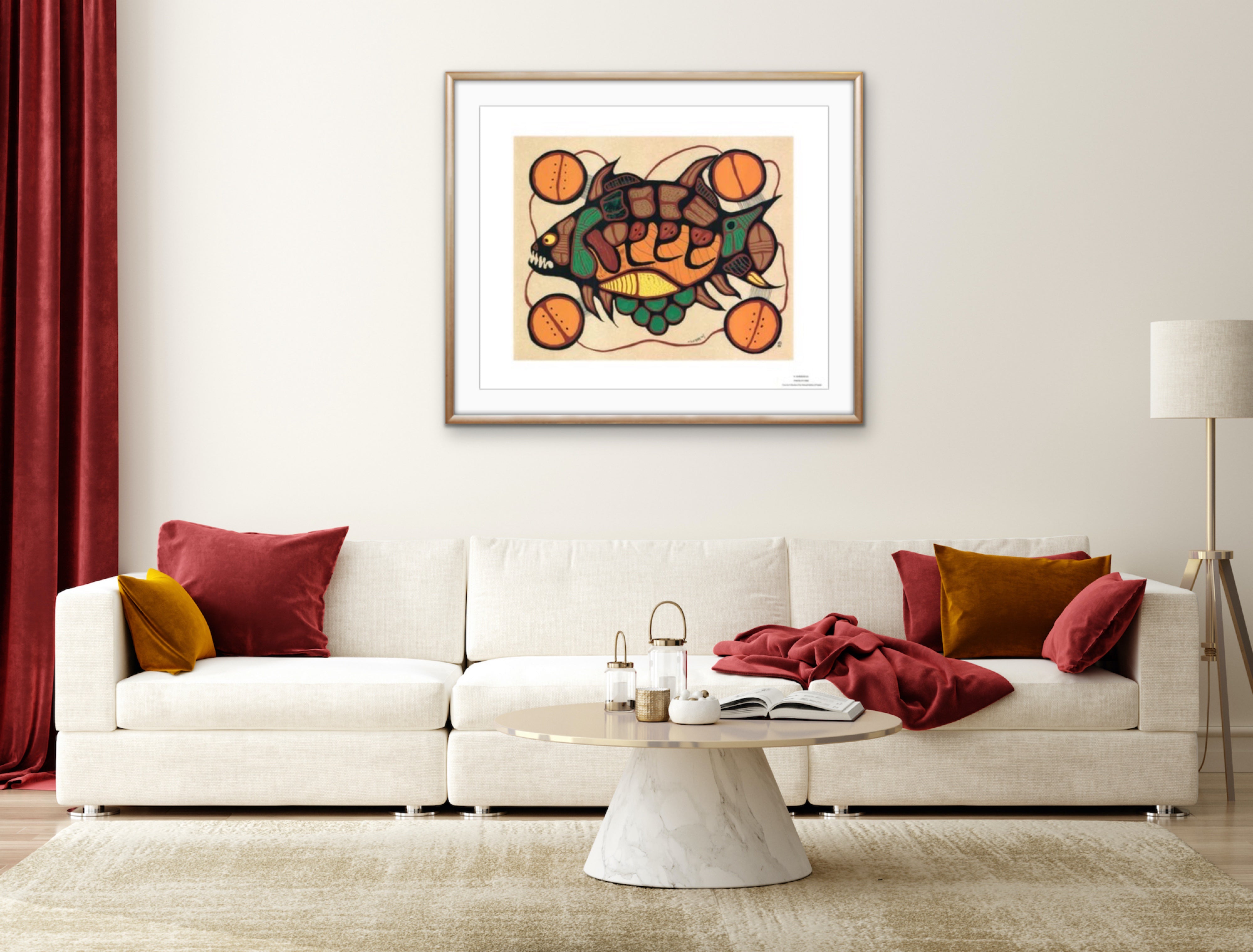 Fertility Fish by Norval Morrisseau - 24 X 30 Inches (Serigraph ...